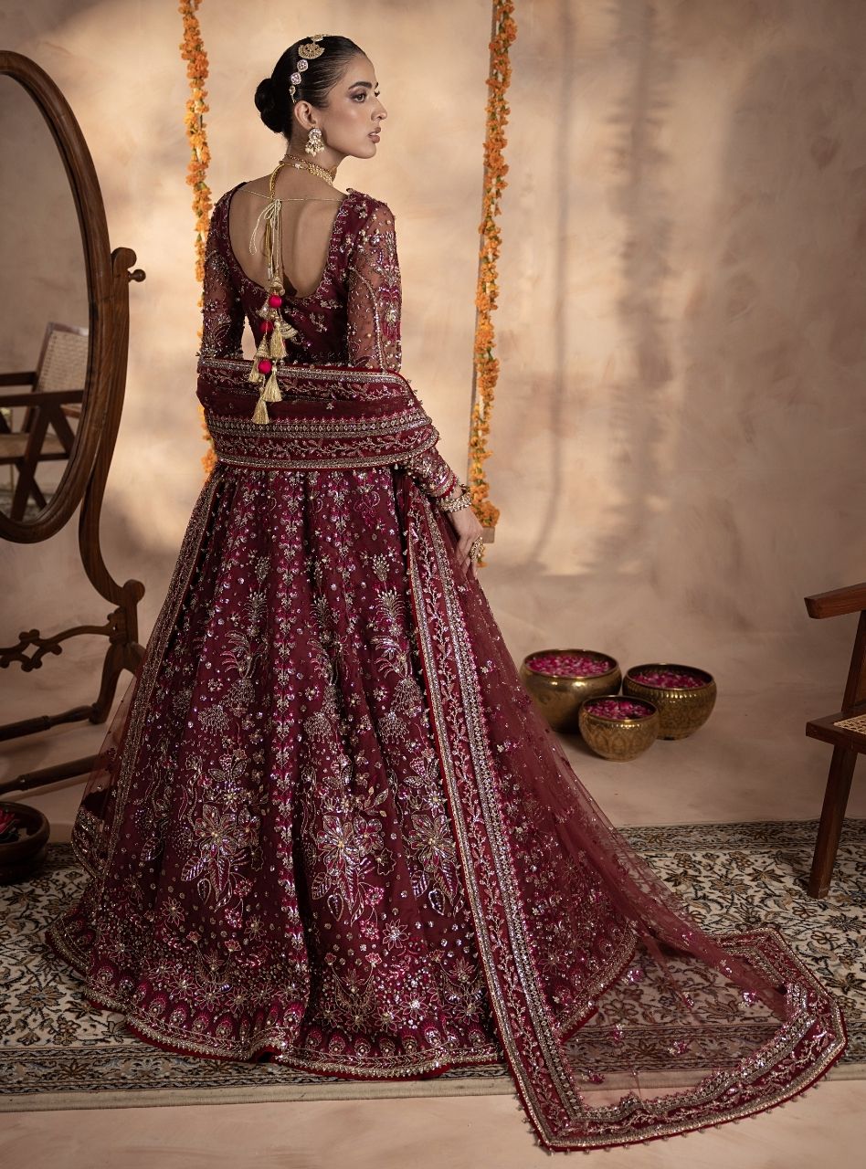 Uroosa - Maroon Lehenga Choli Bridal